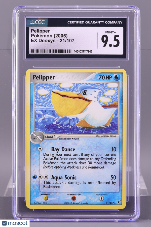 Pelipper 2005 EX - Deoxys #21 CGC 9.5 – Humble Trading Cards